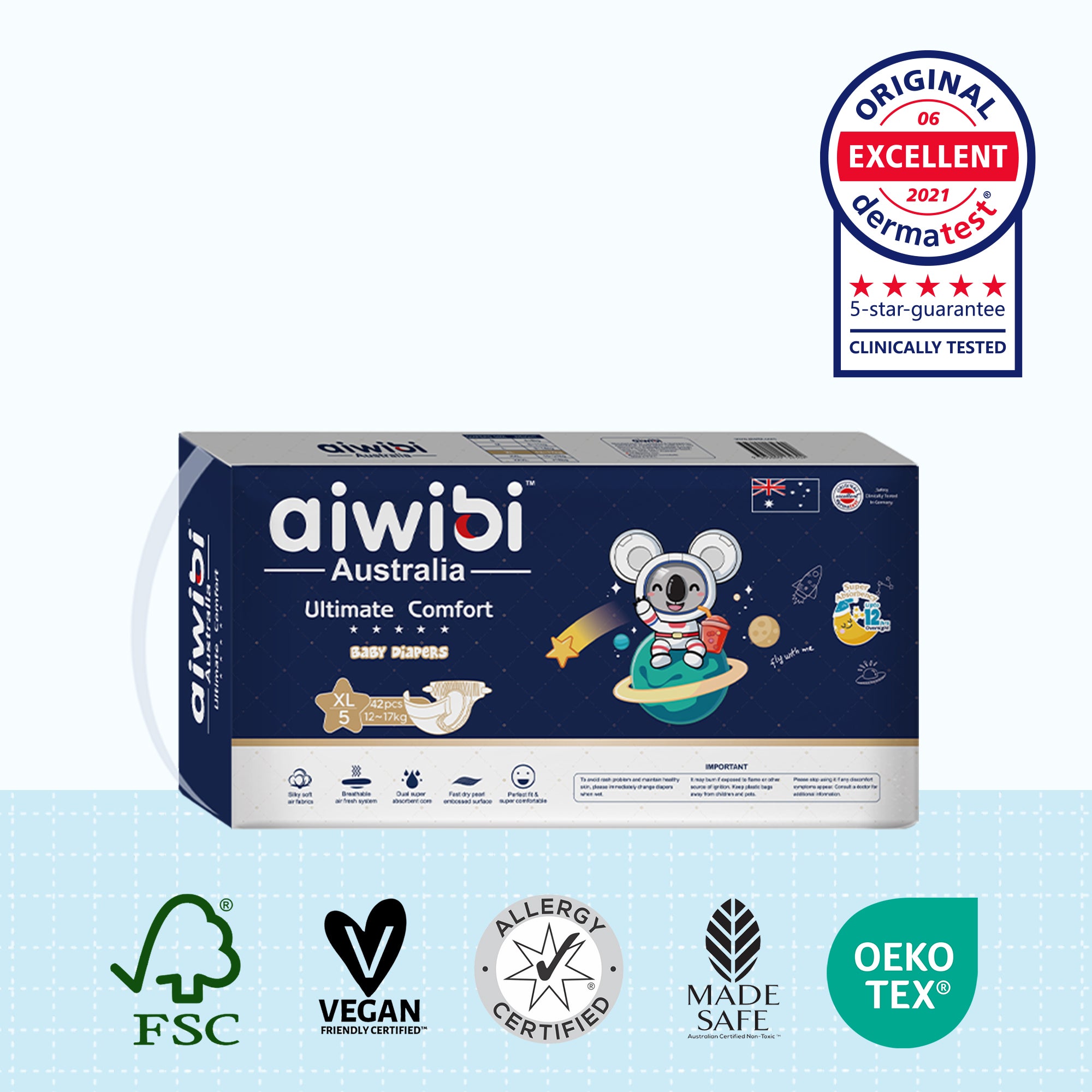 Aiwibi Ultimate Comfort Diapers(XL Size 12-17kg) | High Absorbency ...